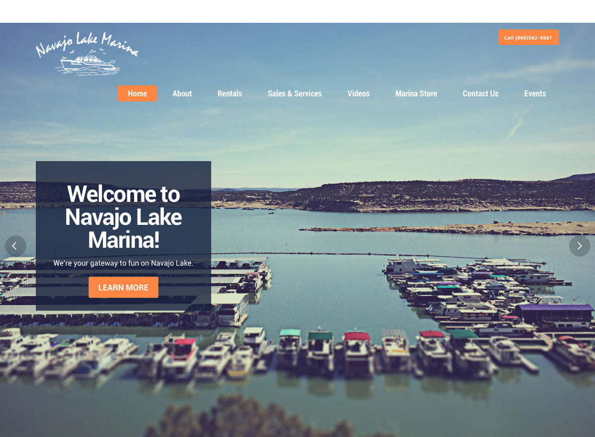 Navajo Marina - Website Design | Aztec Media, Aztec, NM